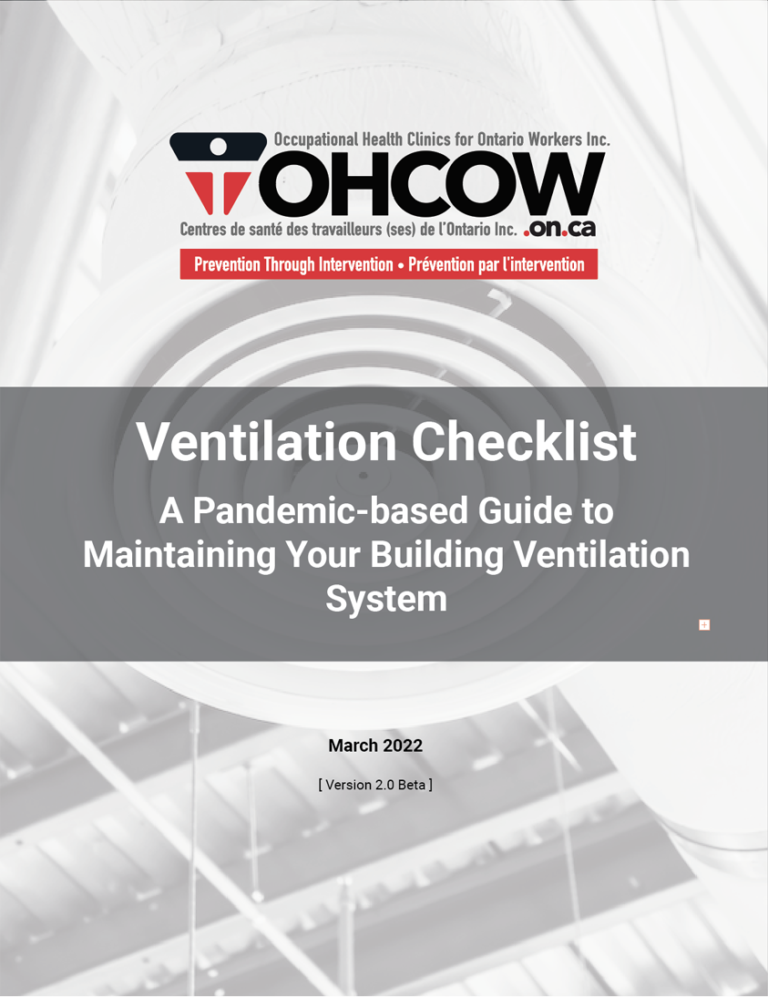 Ventilation Checklist: A Pandemic-based Guide to Maintaining Your ...